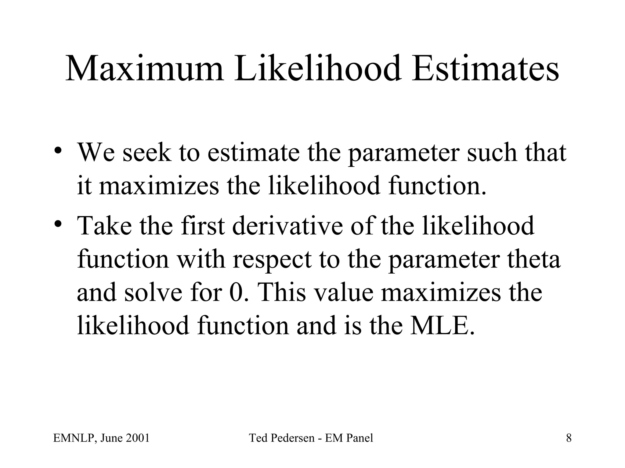 A Gentle Introduction to the EM Algorithm | PPT