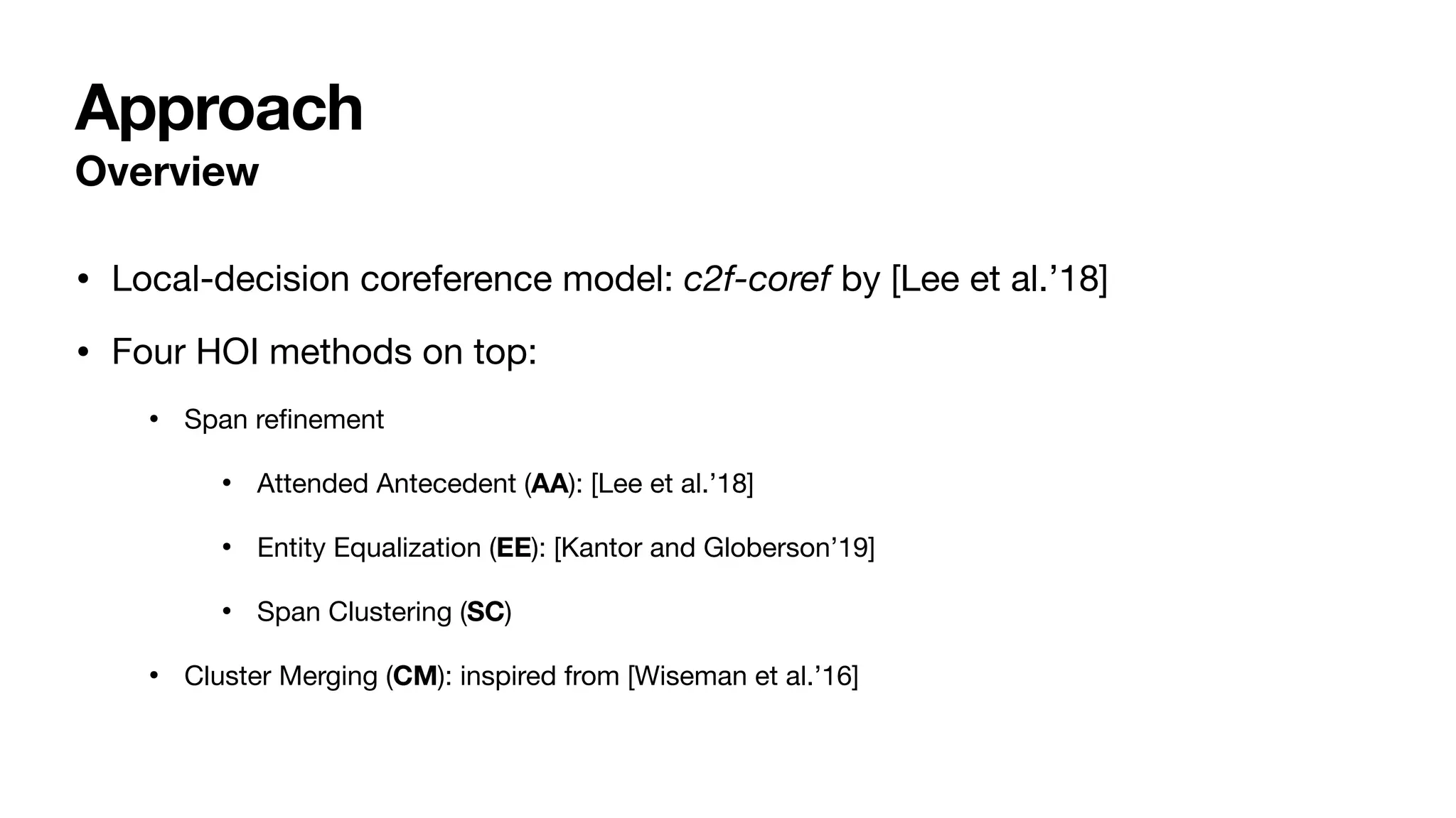 The Myth of Higher-Order Inference in Coreference Resolution | PPT
