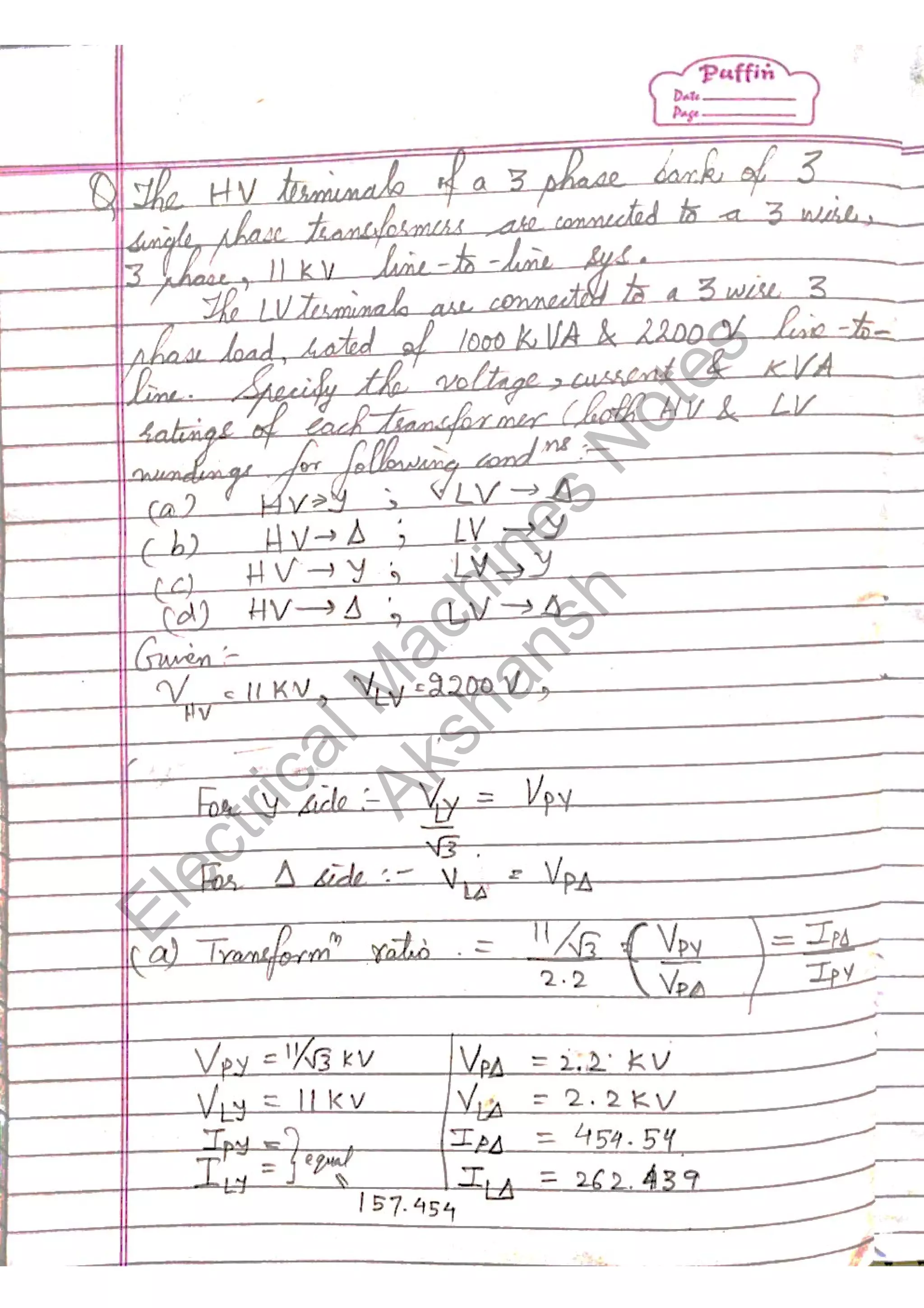 Electrical Machines Notes | PDF | Technology & Computing