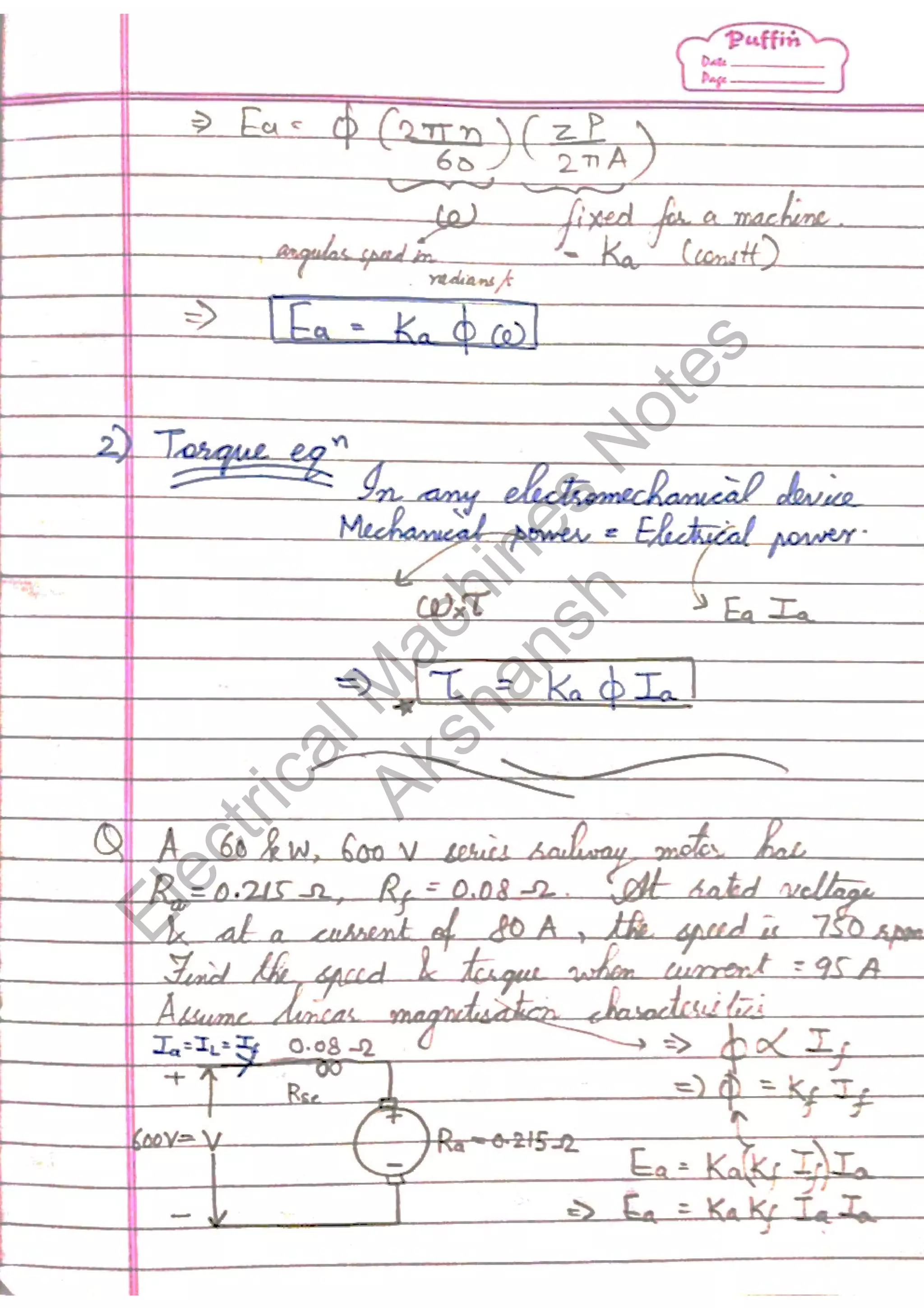 Electrical Machines Notes | PDF | Technology & Computing
