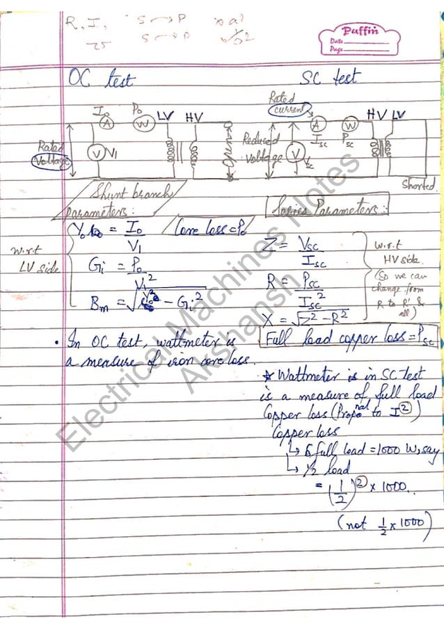 Electrical Machines Notes | PDF | Technology & Computing