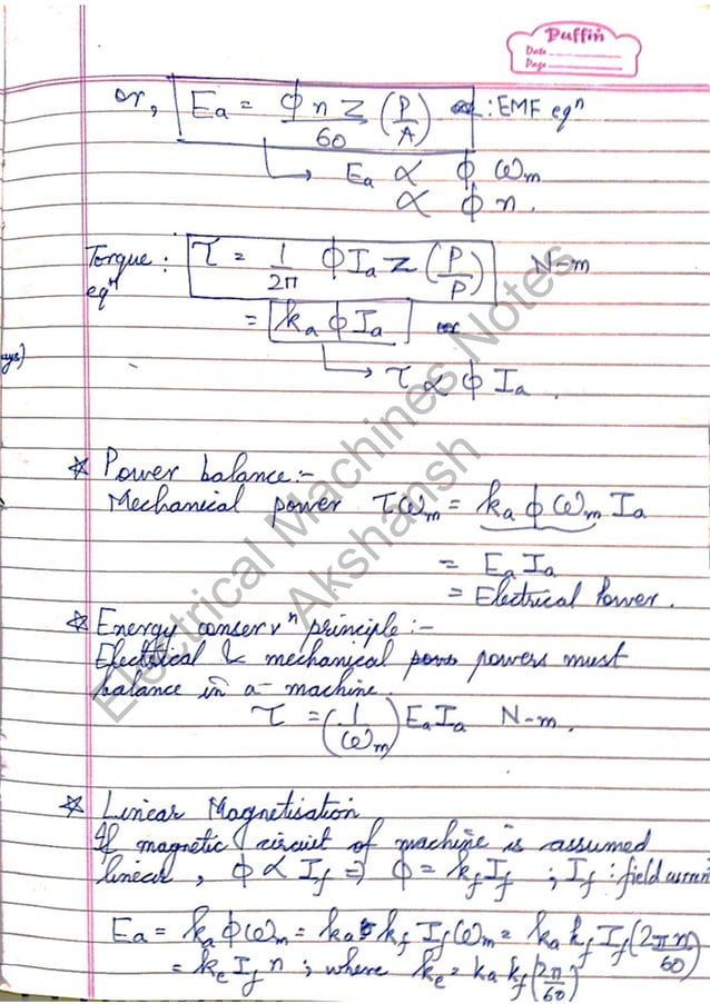 Electrical Machines Notes