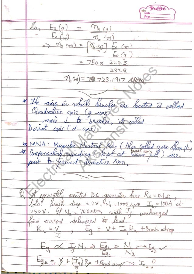 Electrical Machines Notes