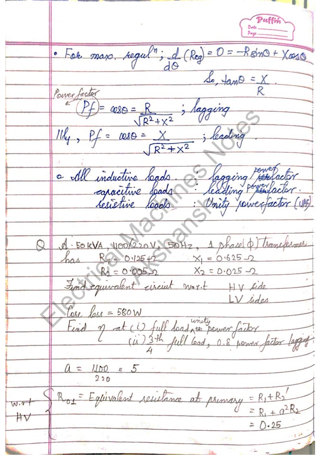 Electrical Machines Notes