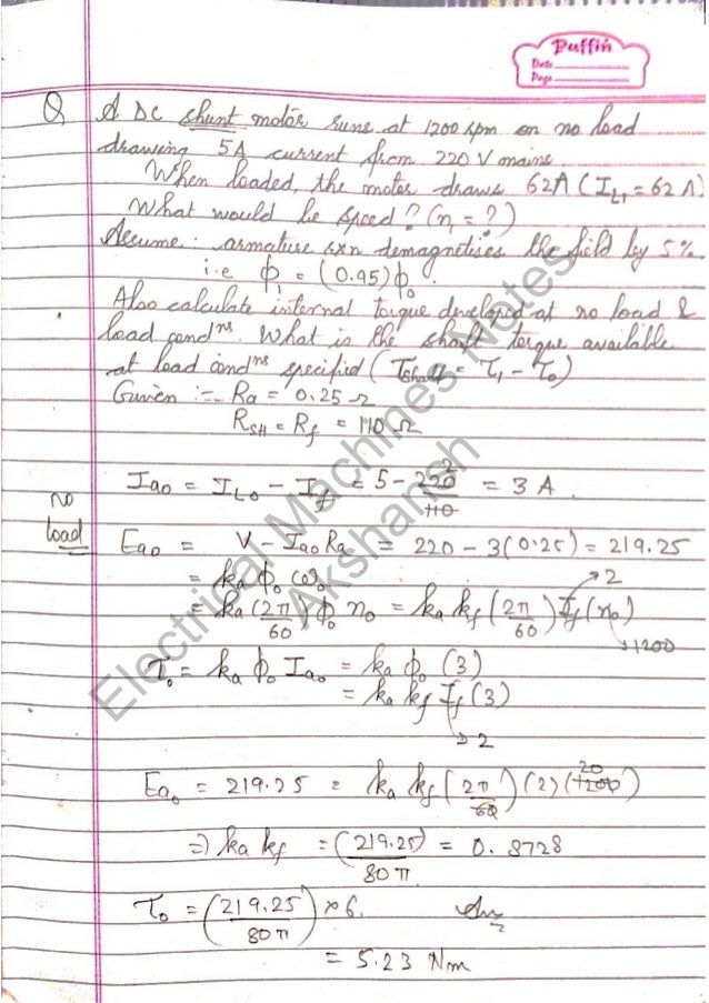 Electrical Machines Notes