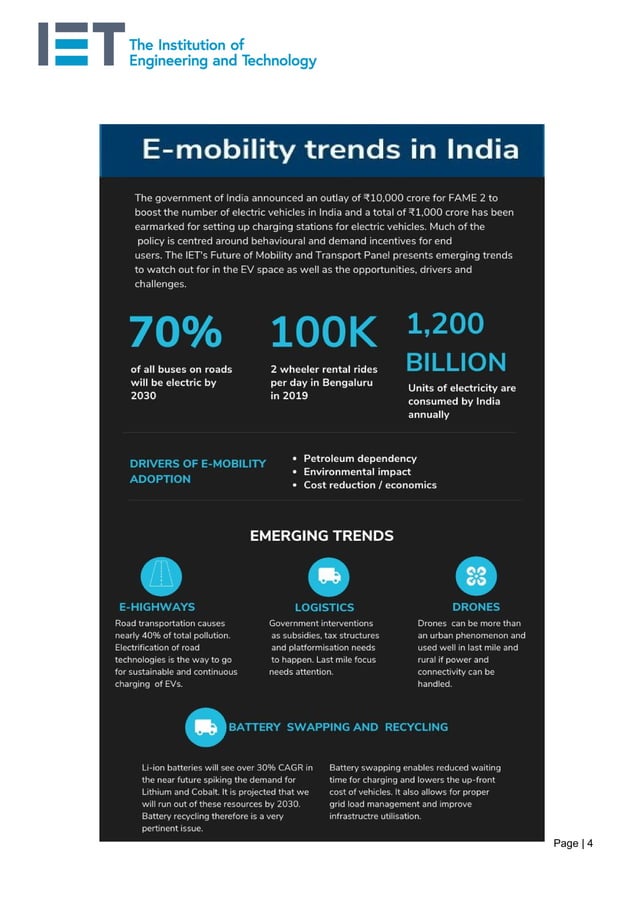 E-mobility trends in India: Challenges and Opportunities | PDF