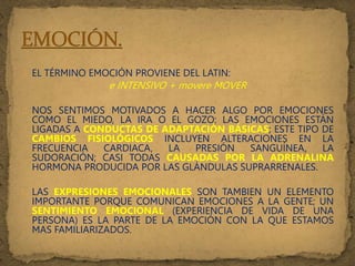 Procesos Psicológicos Básicos "Emoción " | PPTX