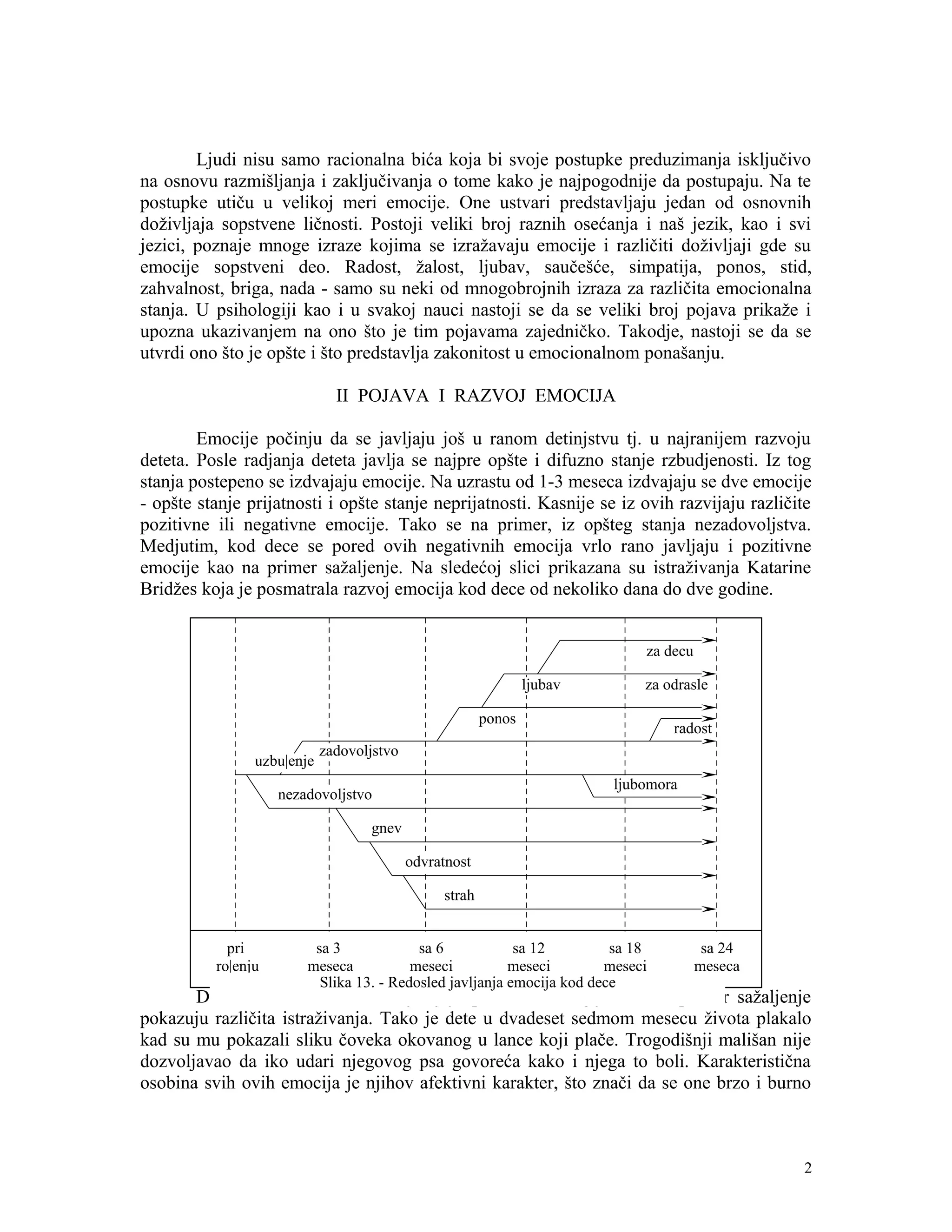 Emocionalni Zivot Coveka Razvoj Emocija Psihologija Pdf