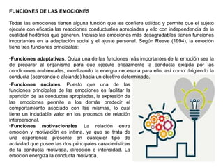 Procesos Psicofisiológicos implicados en la respuesta emocional | PPTX