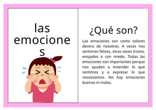 las emociones y que son, para que las tenemos | PPTX