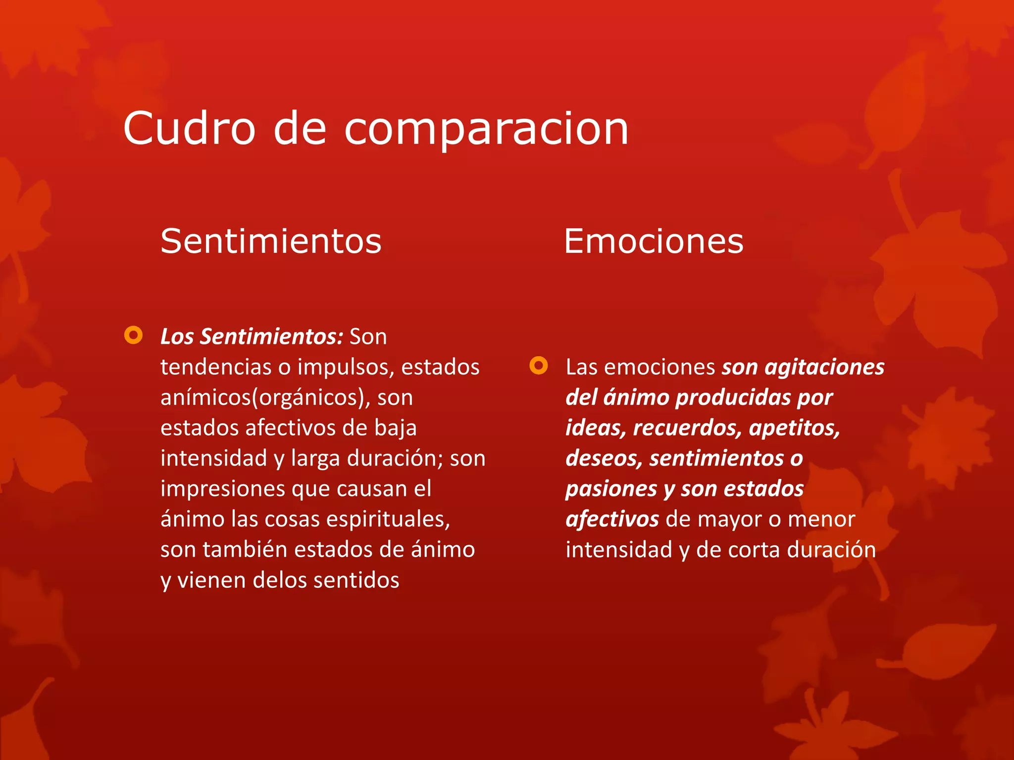 Emociones y sentimientos | PPTX