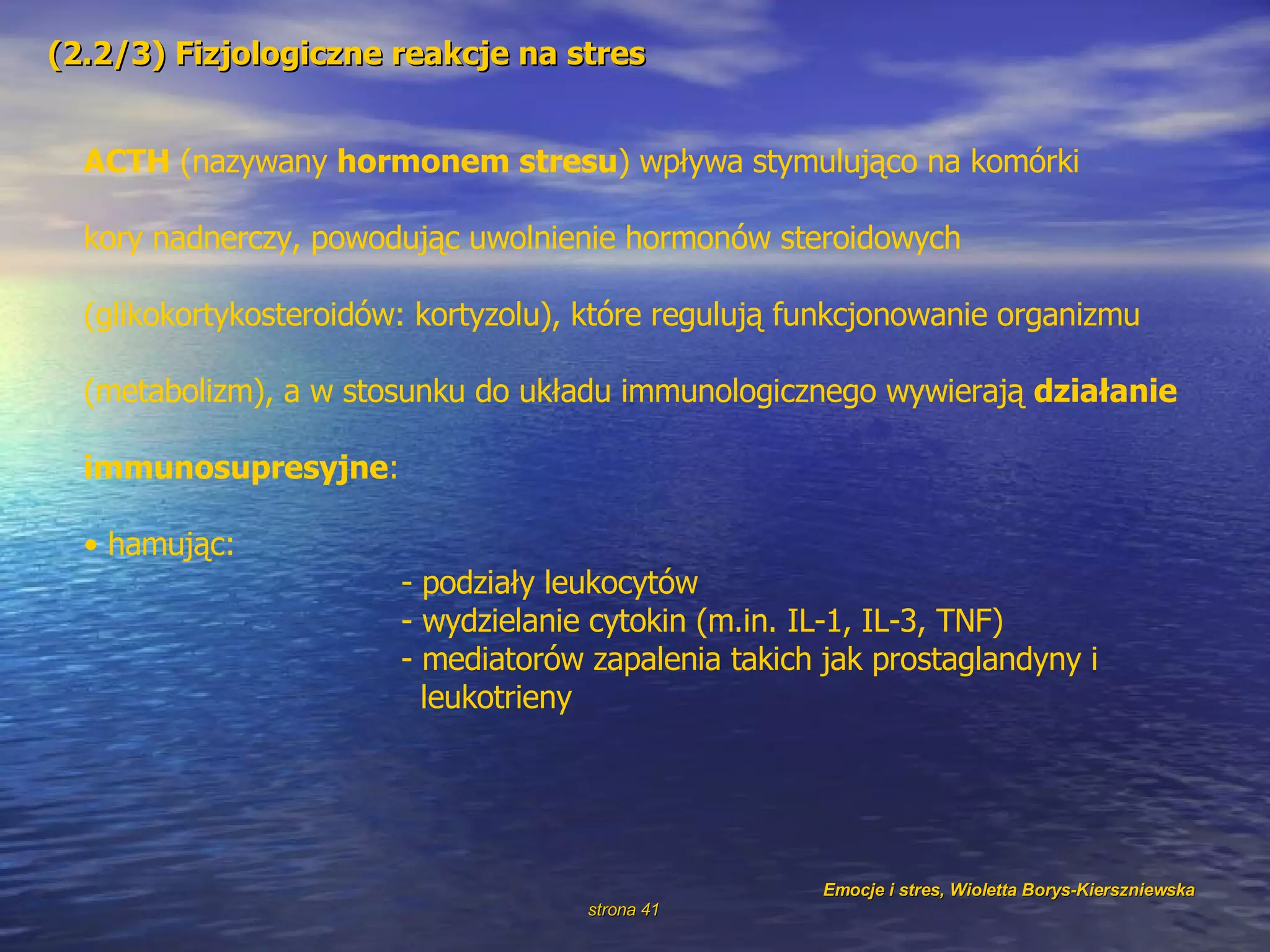 Emocje i Stres | PPT