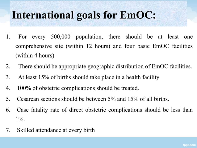 Emoc yasmine | PPT | Pregnancy | Reproductive Health