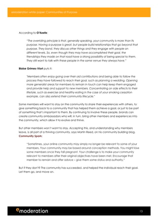 eModeration white paper: Moderating and Managing Communities of Purpose ...