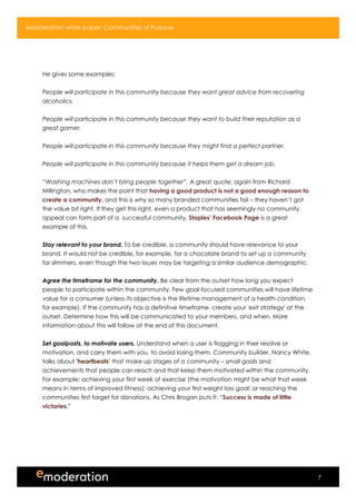 eModeration white paper: Moderating and Managing Communities of Purpose ...
