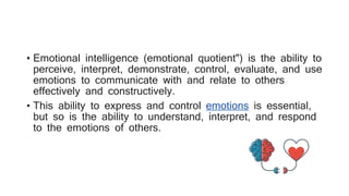 Traits of Emotionally intelligent people | PDF