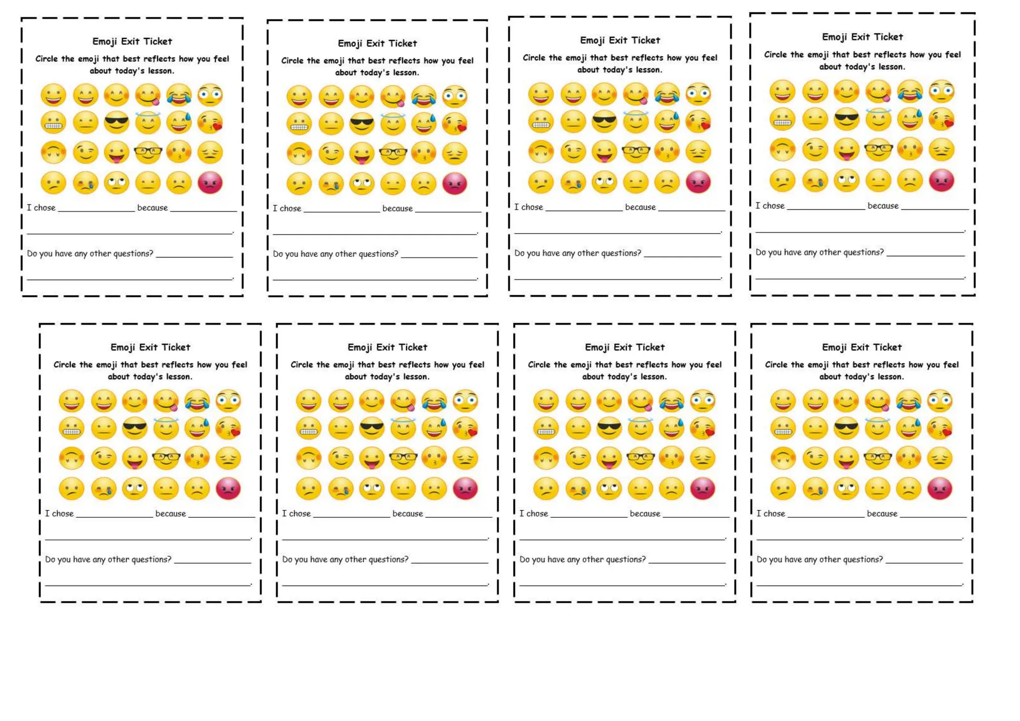 emoji exit ticket.docx