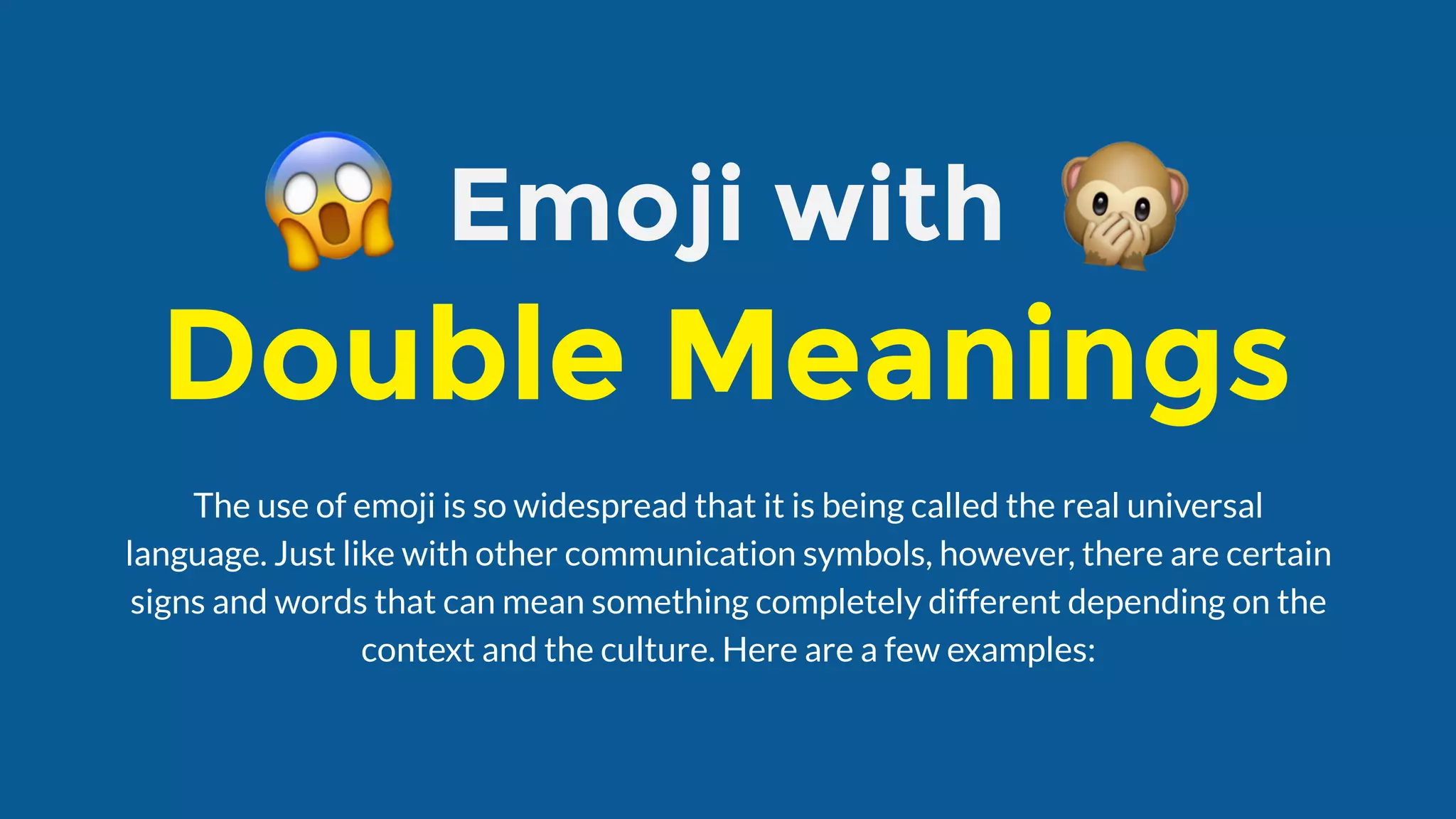 Emojis with Double Meanings | PDF