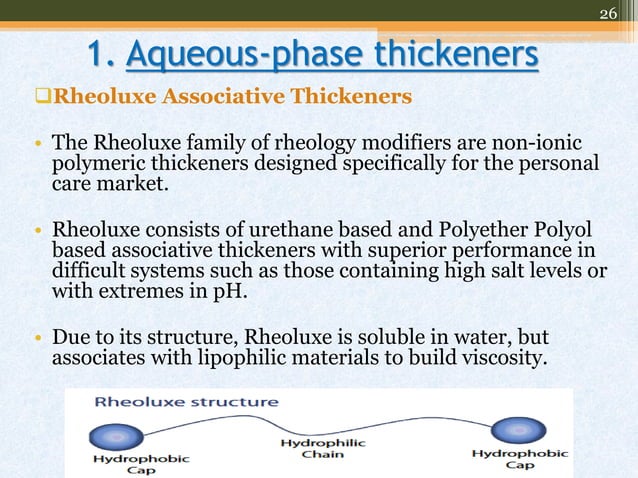 Emollient and rheological additives | PDF