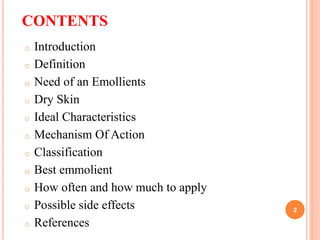 Emollients in cosmetics | PPTX