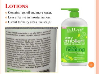 Emollients in cosmetics | PPTX