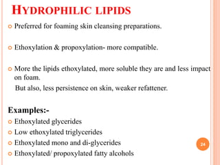 Emollients in cosmetics | PPTX