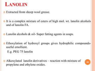 Emollients in cosmetics | PPTX