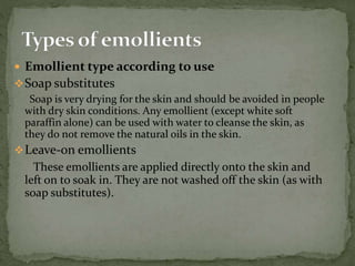 Emollients, rheological additives and antimicrobial used as ...