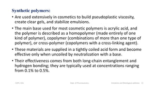 Emollients rheological additives classification and application | PPTX