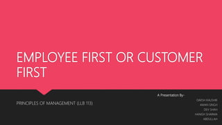 Emoloyee first or customer first | PPT