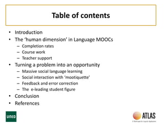 eMOOCs 2015 Conference. Potentiating the human dimension in Language MOOCs | PPTX