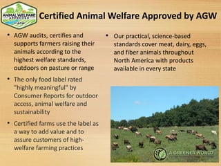 Southern SAWG - A Greener World Certifications: Right For Your Farm? | PPT