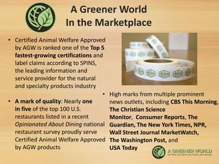 Southern SAWG - A Greener World Certifications: Right For Your Farm? | PPT