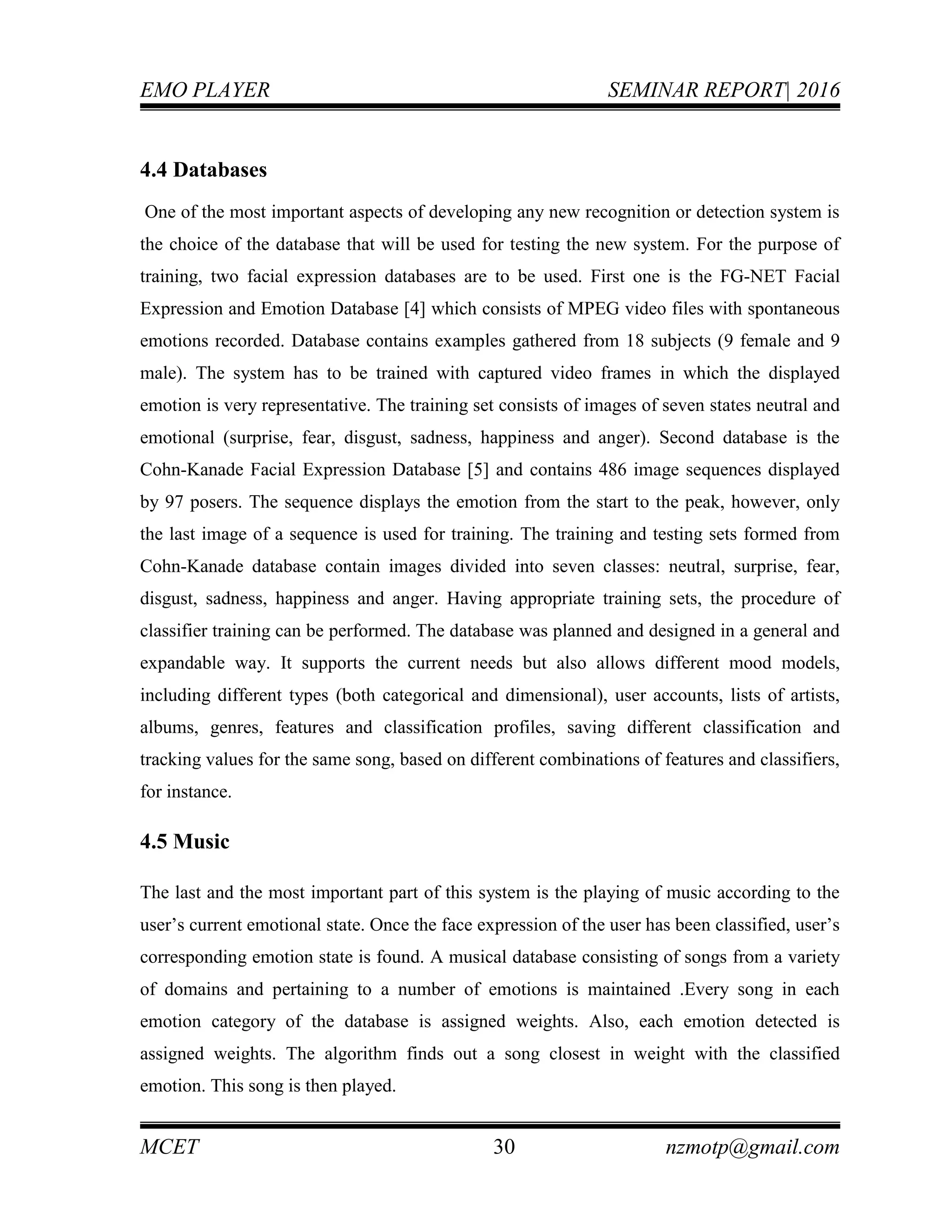 Emotion based music player | PDF