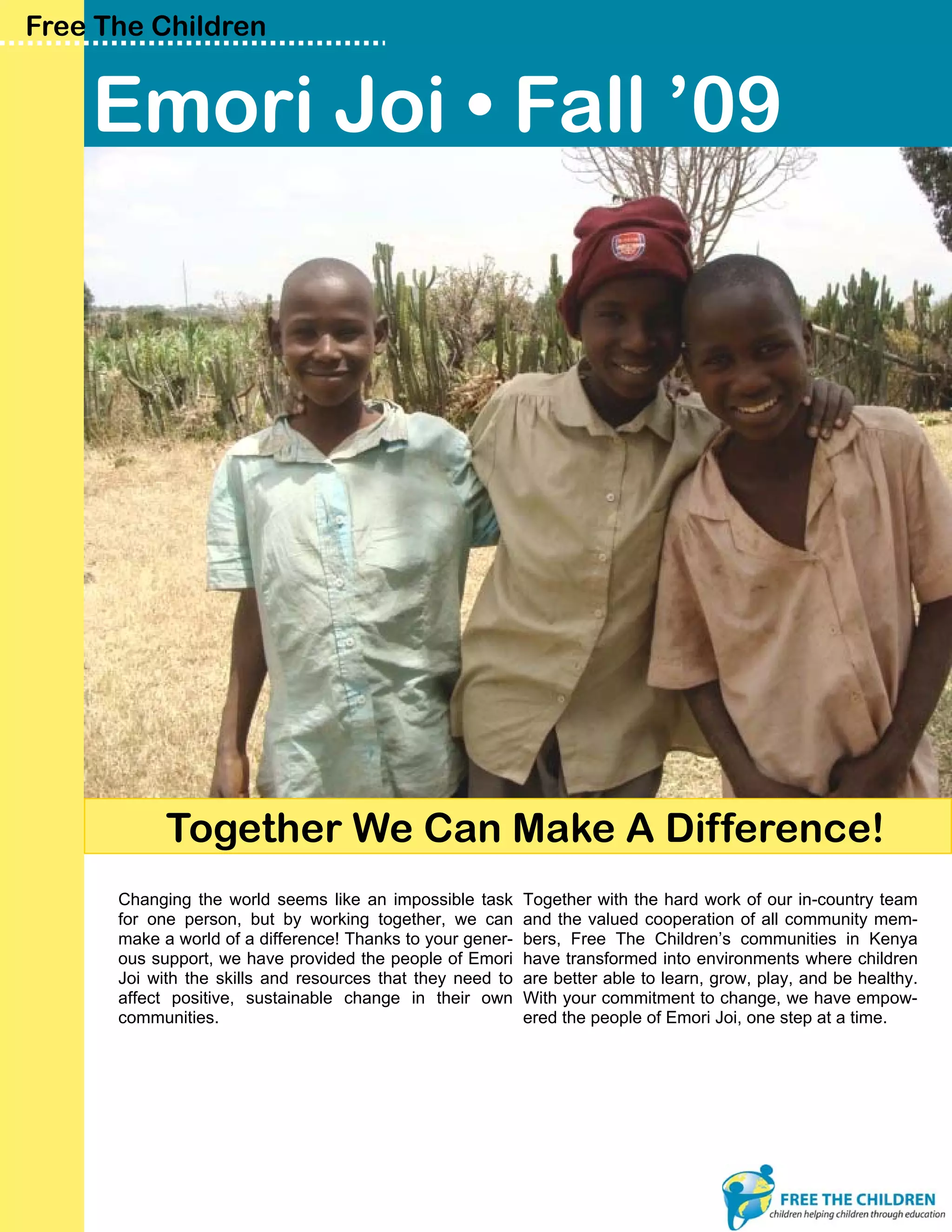 Emori Joi Community Donor Report Fall 2009 | PDF