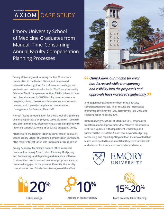 Kaufman Hall Axiom Software - Emory Case Study | PDF