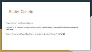 Real-time Coreference Resolution for Dialogue Understanding | PPT