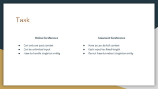 Real-time Coreference Resolution for Dialogue Understanding | PPT