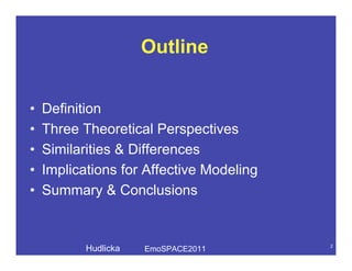Alternative Theoretical Perspectives on Emotion Representation ...