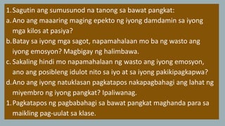 Emosyon.pptx Edukasyon sa pagpapakatao 8 | PPTX
