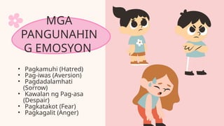 ANG ARALIN NA ITO AY TUNGKOL SA IBA'T IBANG URI NG EMOSYON | PPTX