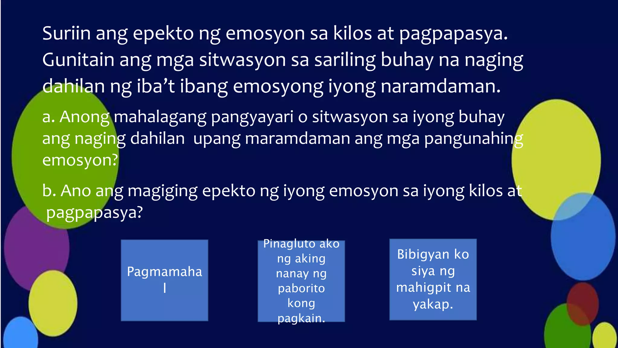 Emosyon esp 8 | PPTX