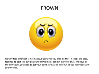 Emoticons(UNDERSTAND'S FEELINGS OF PEOPLE) PPT | PPTX
