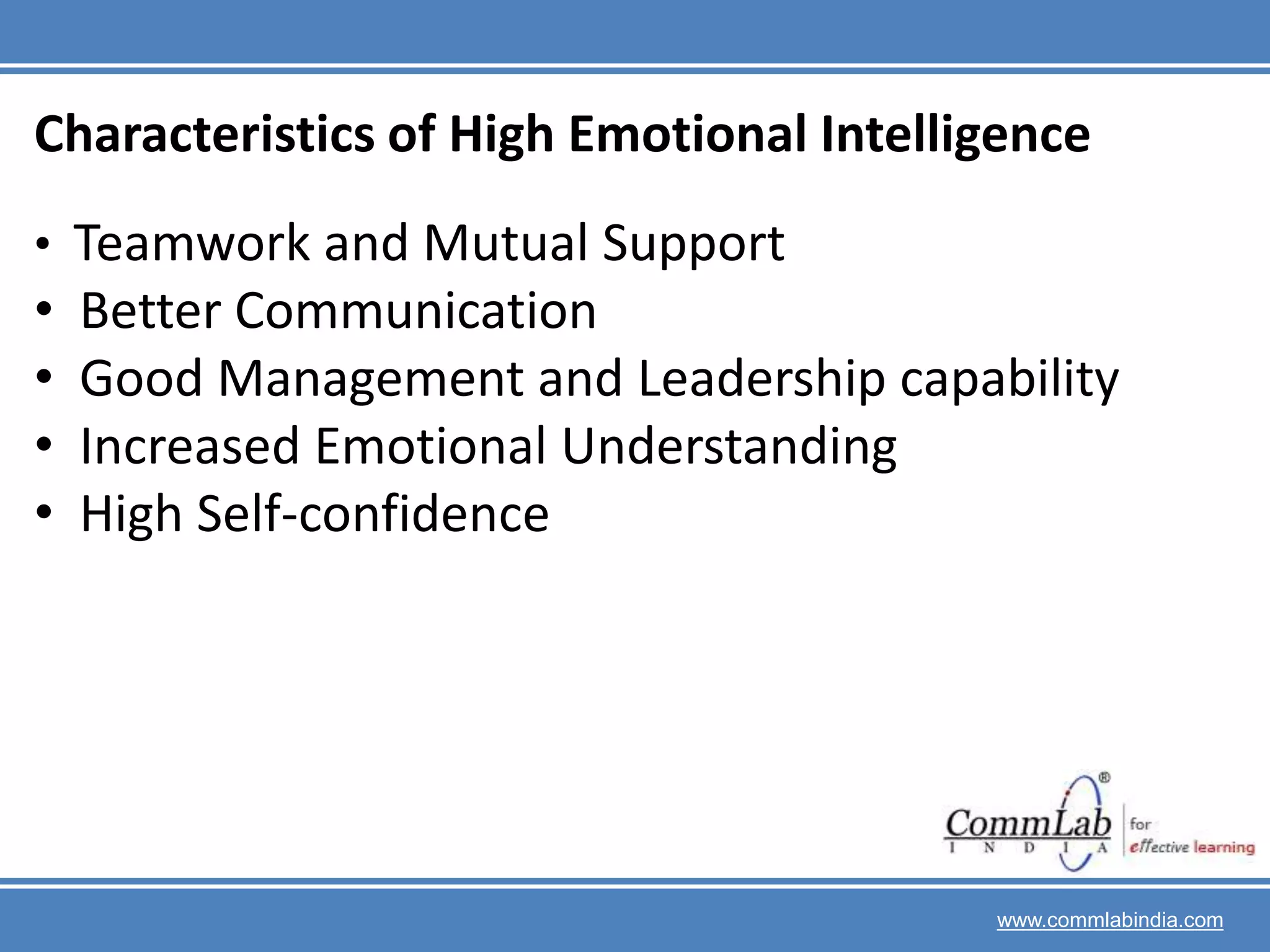 Skills For Developing Emotional Intelligence | PPTX