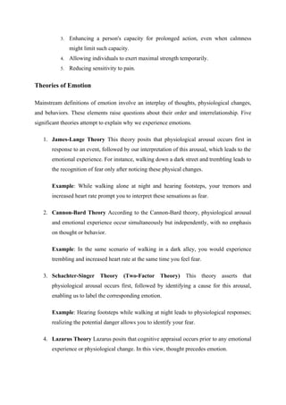 Understanding of Emotions & it's theories | DOCX