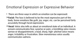 emotion definition and major theories of emotion | PPTX