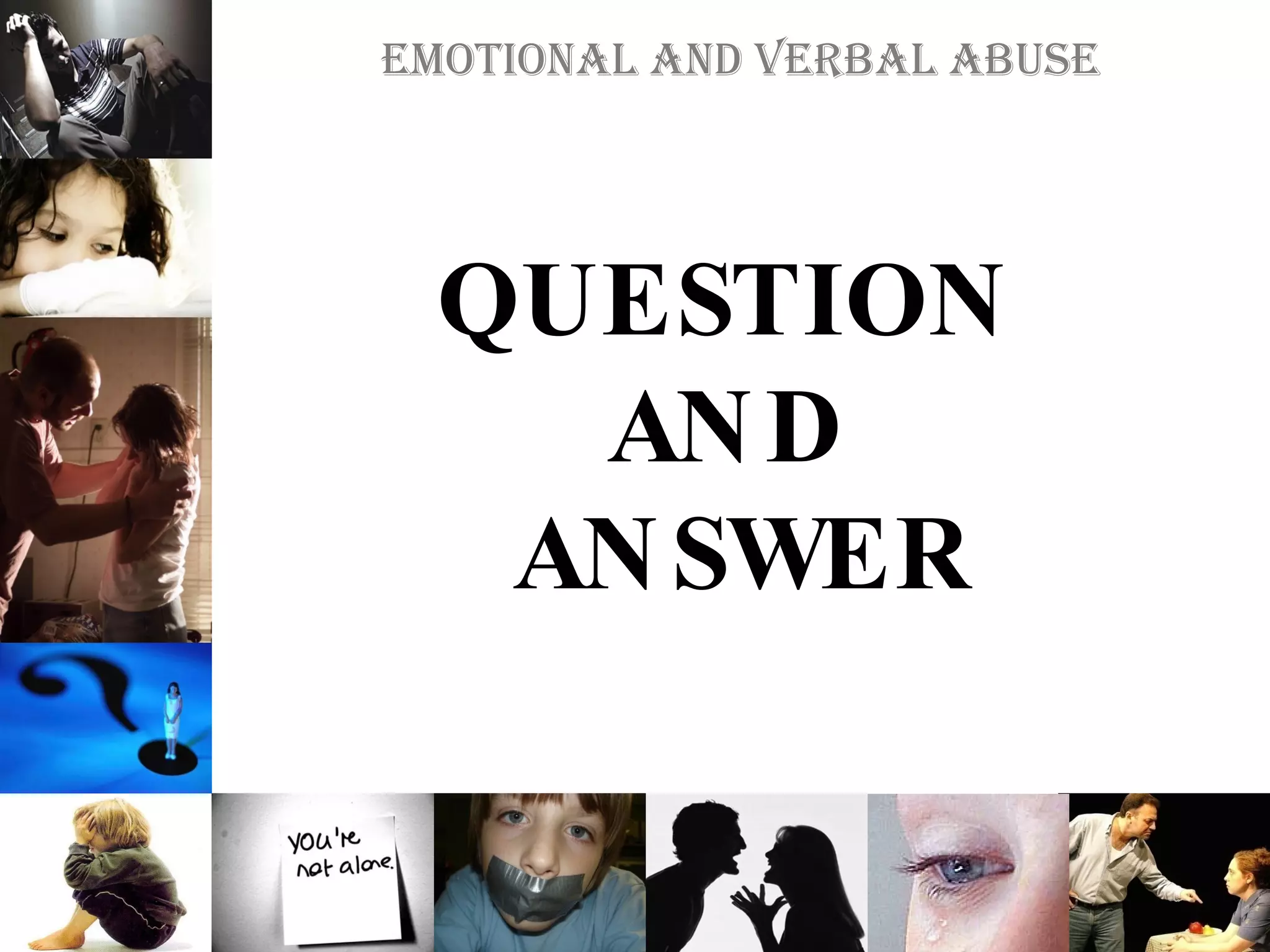 Emotional And Verbal Abuse (11 21 08) | PPT