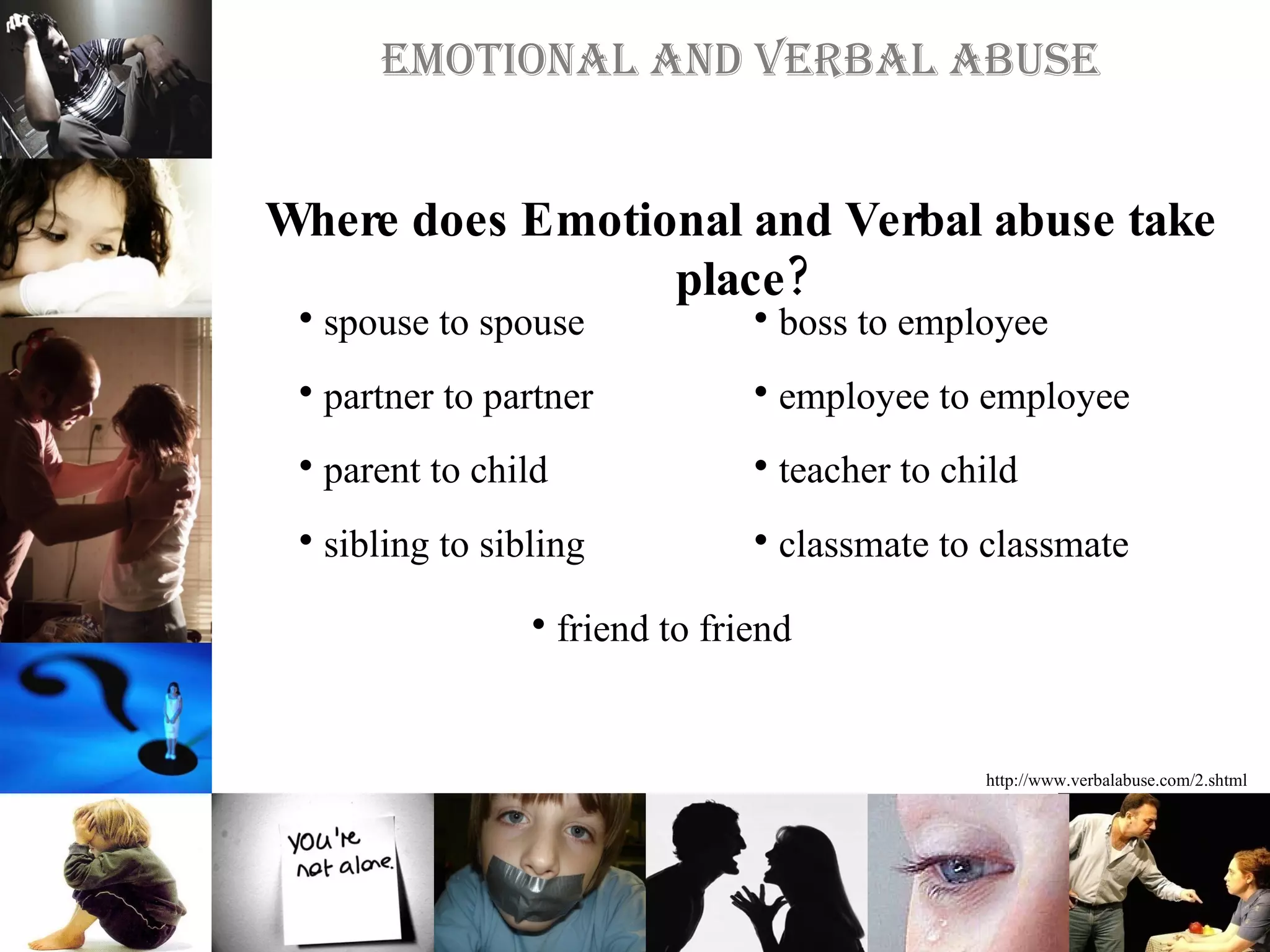 Emotional And Verbal Abuse (11 21 08) | PPT