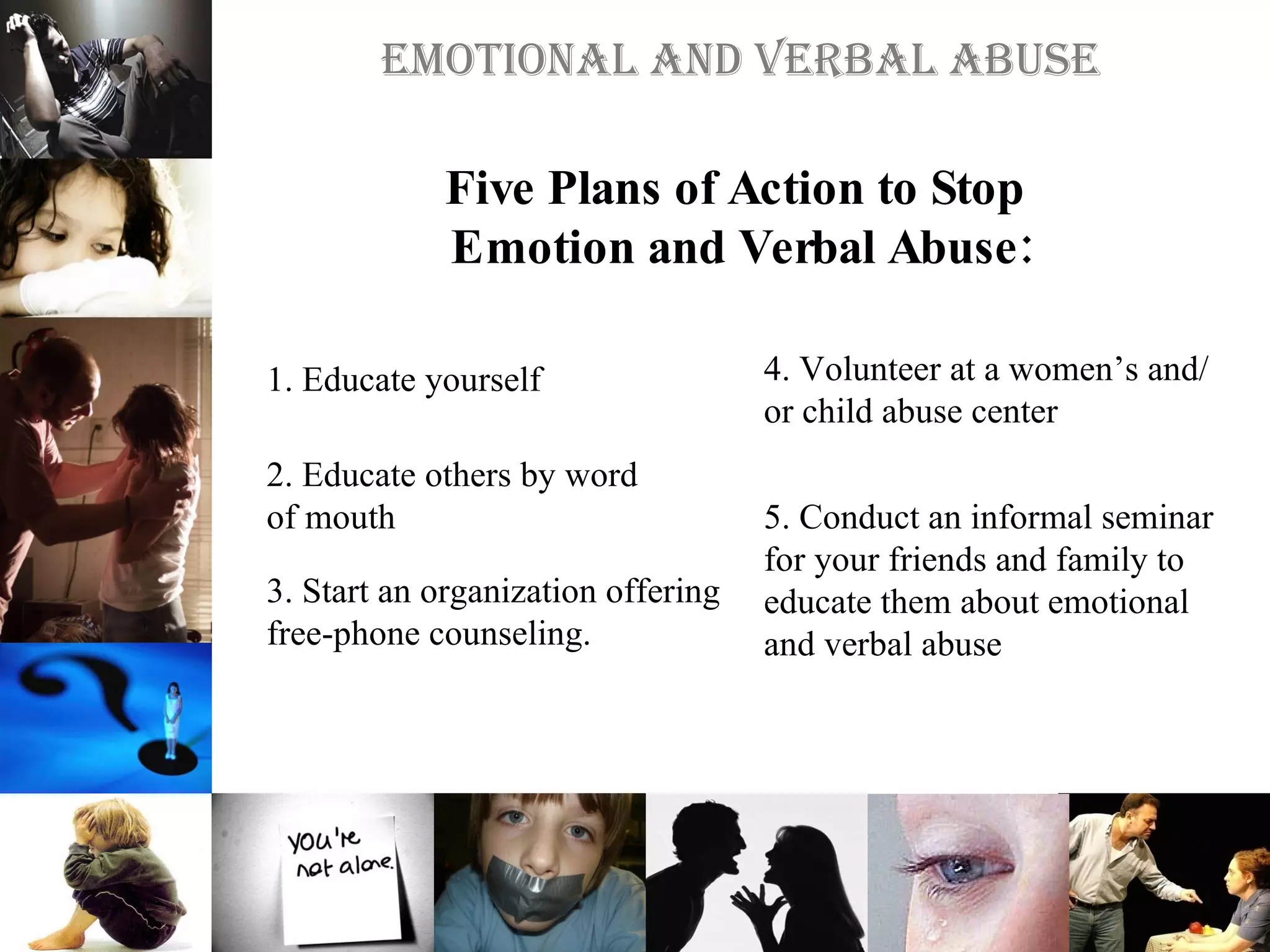 Emotional And Verbal Abuse (11 21 08) | PPT