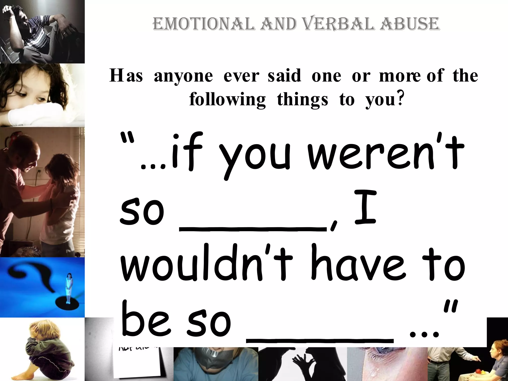 Emotional And Verbal Abuse (11 21 08) | PPT